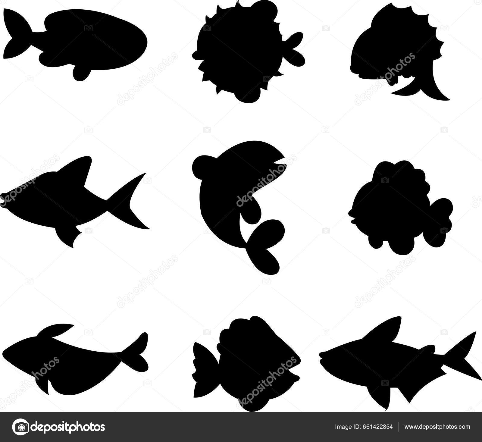 Free Vector Fish Silhouette Icons Collection — Stock Photo ...