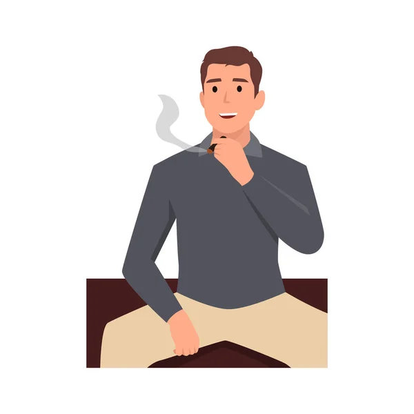 Homme qui fume la cigarette images vectorielles, Homme qui fume la ...