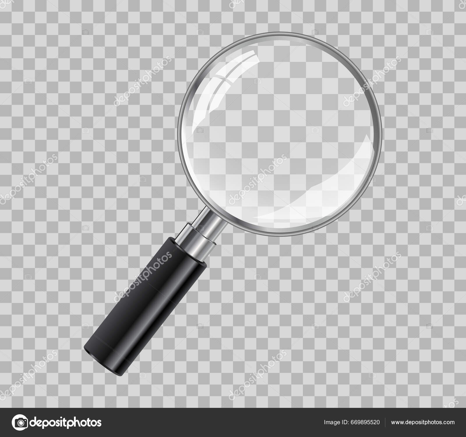 Forstørrelsesglas Isoleret Gennemsigtig Baggrund Stock-vektor af ...