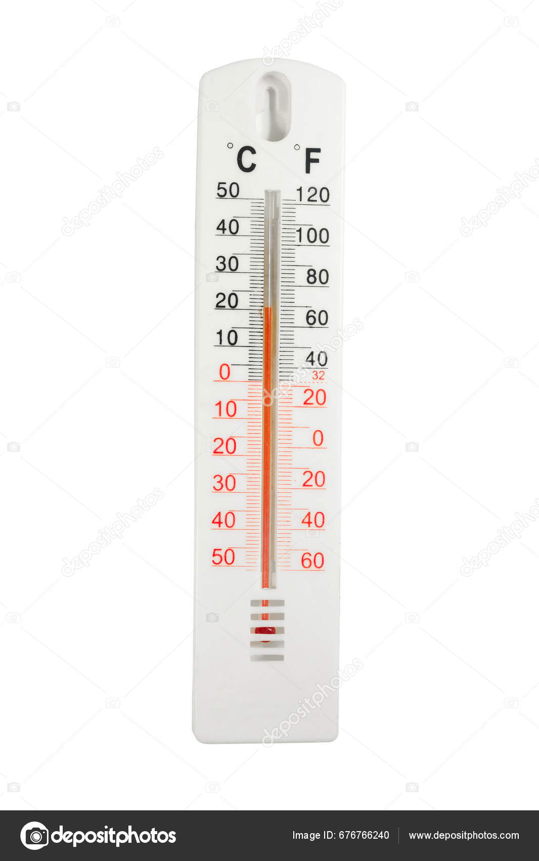 Termómetro Termómetro Aislado Blanco Imagen Vertical — Foto de stock ...