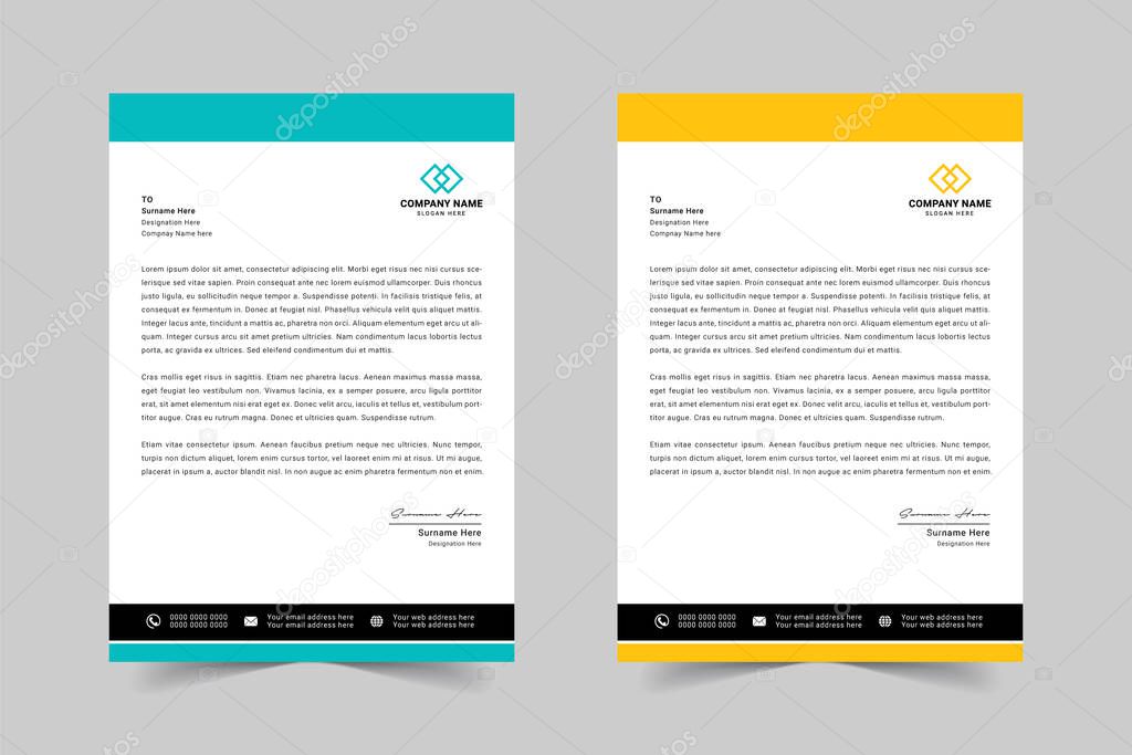 Plantilla de diseño de membrete moderna y profesional para negocios 2024 Plantilla de diseño de membrete moderna y profesional para negocios 2024