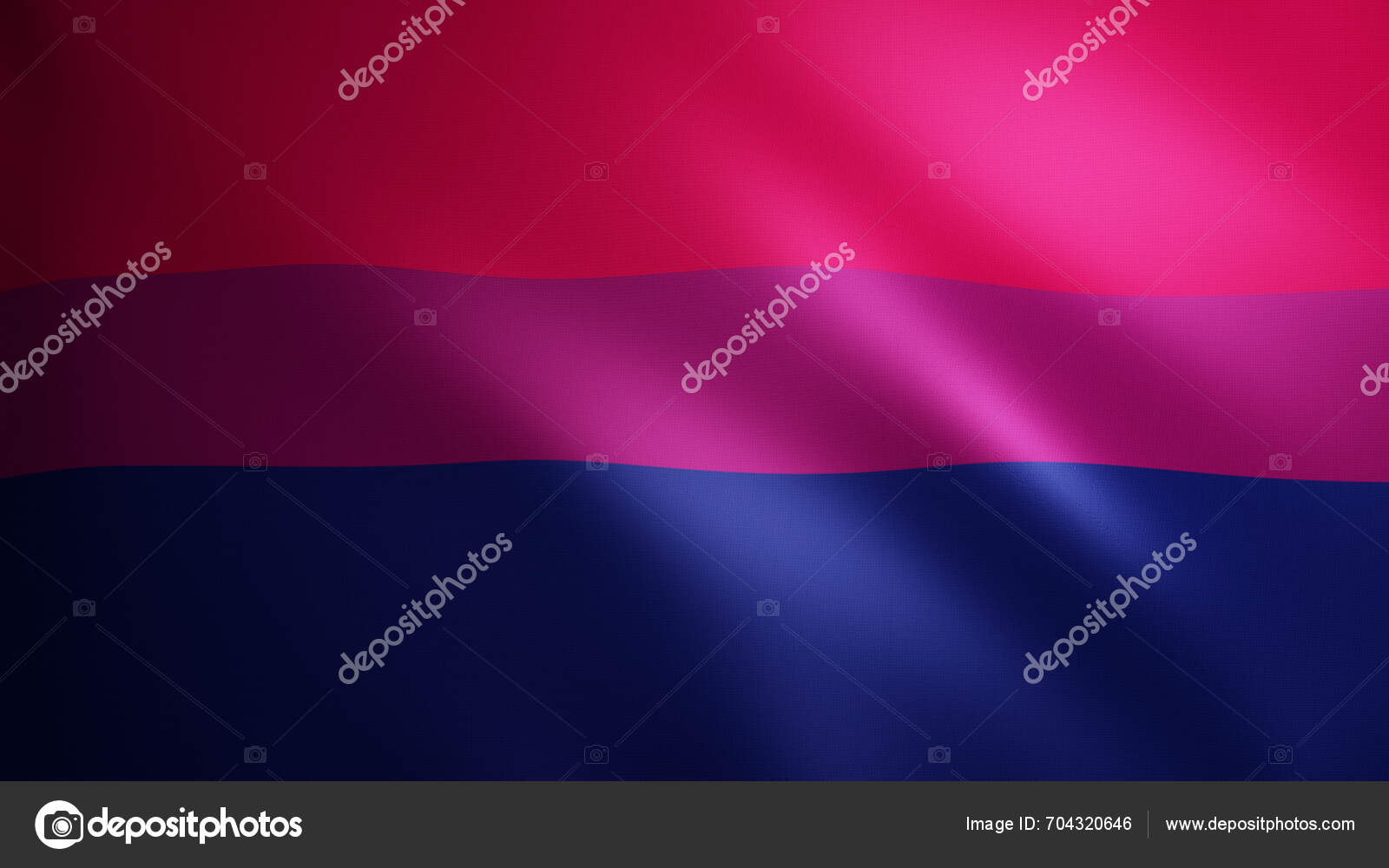 Bisexual Pride Flag Fabric Texture Moves Wind Smooth Movement Waving ...