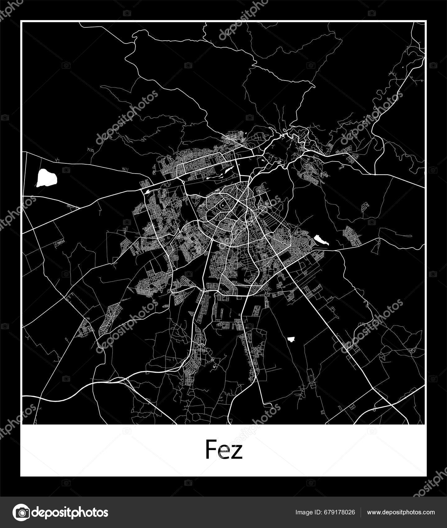 Minimal City Map Fez Morocco Africa Stock Vector by ©nils.kuemin@gmail ... Minimal City Map Fez Morocco Africa Stock Vector by ©nils.kuemin@gmail ...