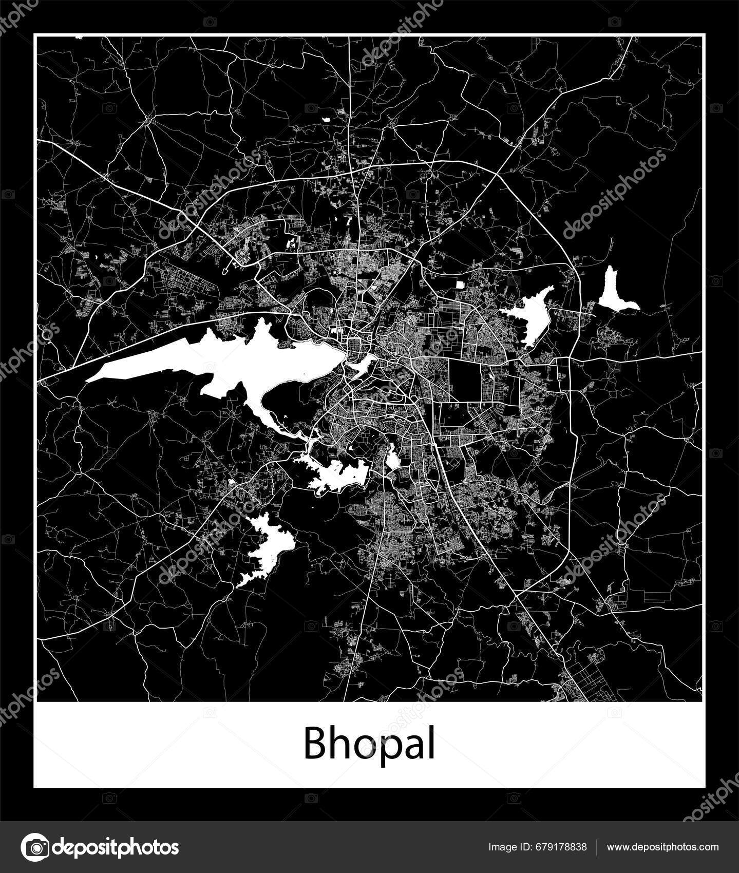 Minimal City Map Bhopal India Asia Stock Vector by ©nils.kuemin@gmail ... Minimal City Map Bhopal India Asia Stock Vector by ©nils.kuemin@gmail ...