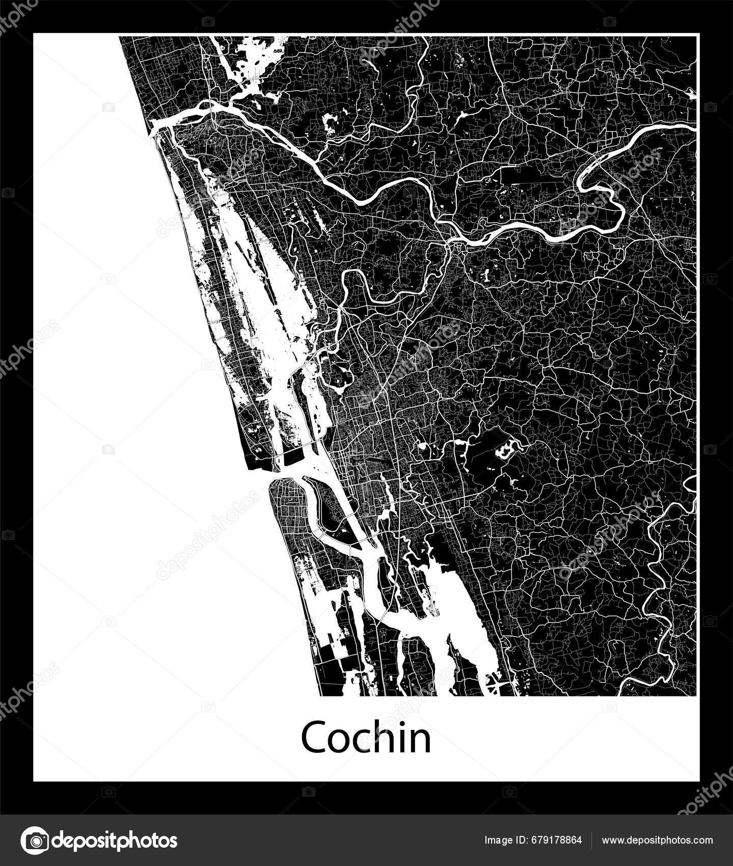 Minimal City Map Cochin India Asia Stock Vector by ©nils.kuemin@gmail ...