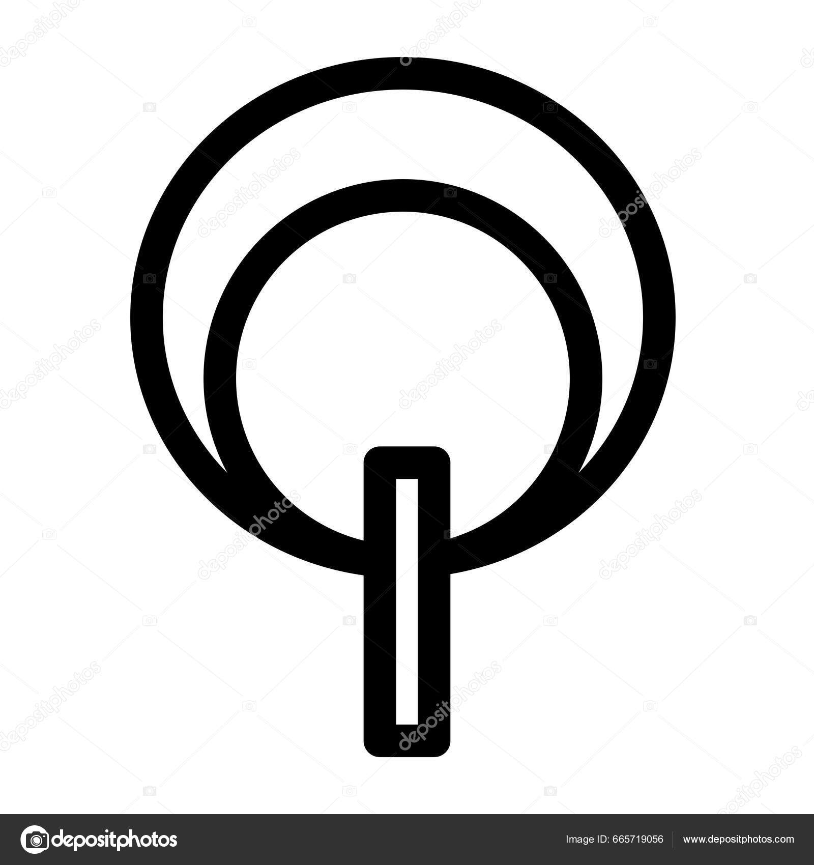 Circle Tree Icon Showcases Tree Represented Circular Shape Symbolizing ...