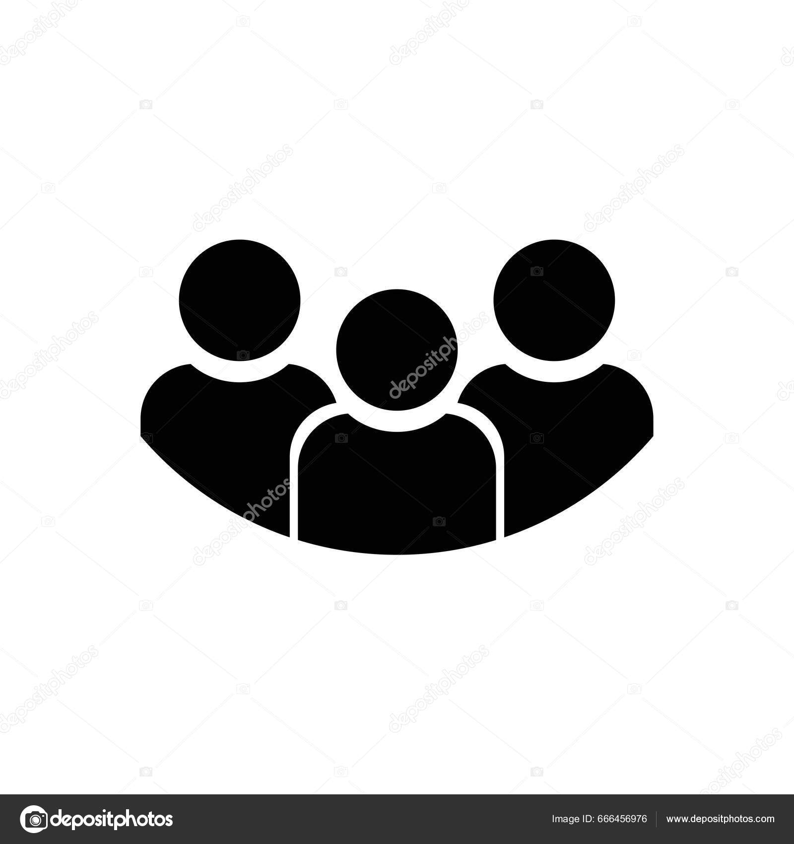 Group People Icon White Background Vector Image Stock Vector by ...