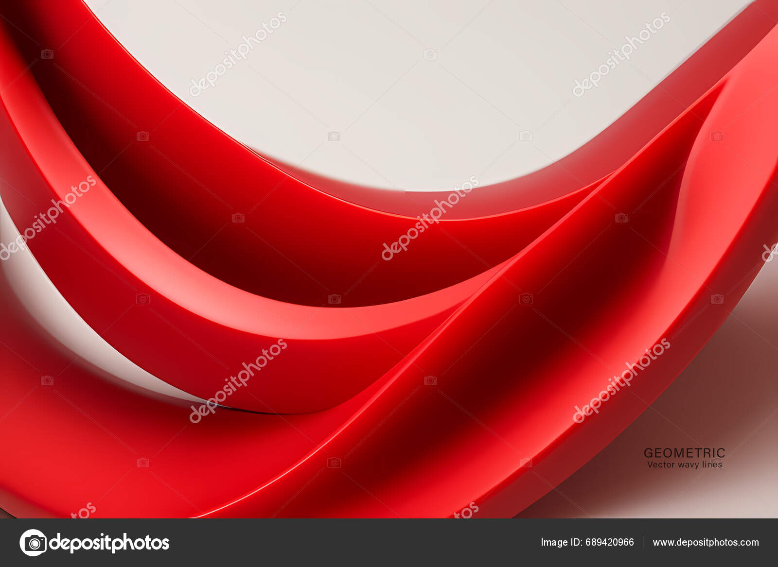 Red Curve Background Abstract Geometric Background Liquid Shapes Vector ...