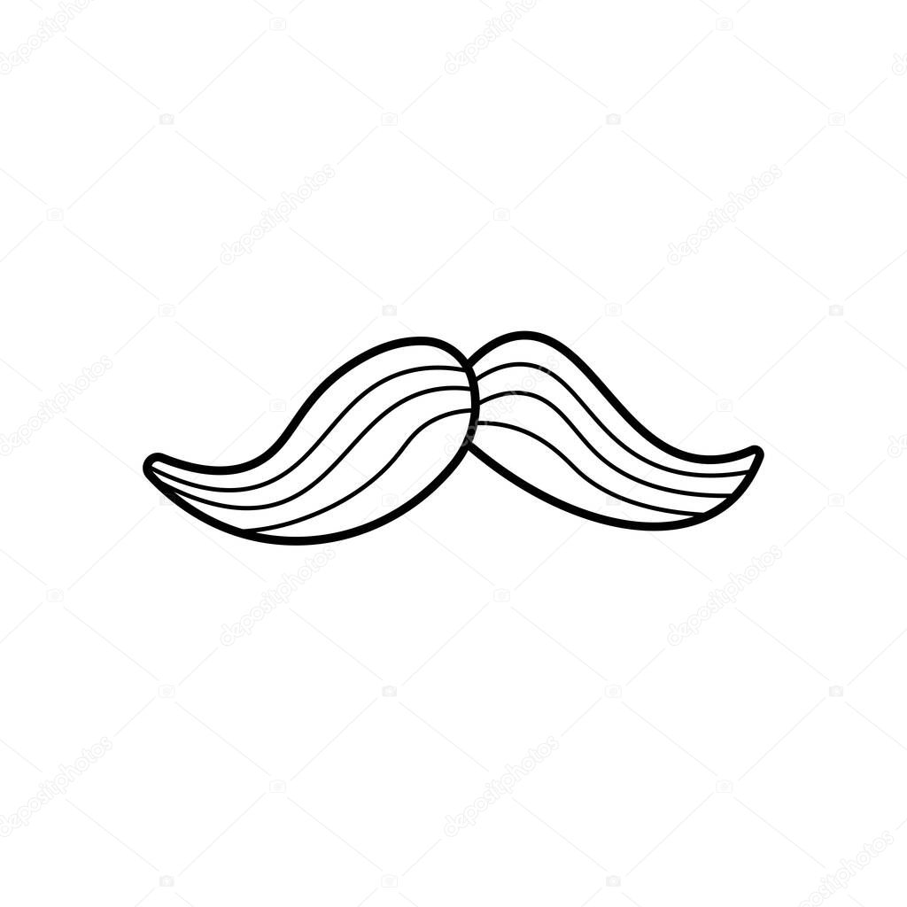 Dibujo dibujado a mano para niños ilustración vectorial marrón bigote ...