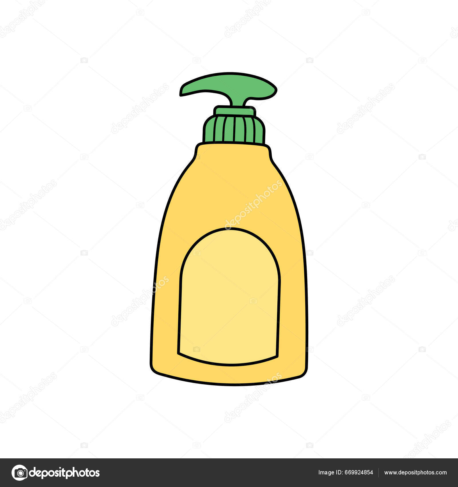 Anak Anak Menggambar Gambar Sabun Cair Cartoon Vector Terisolasi Latar ...