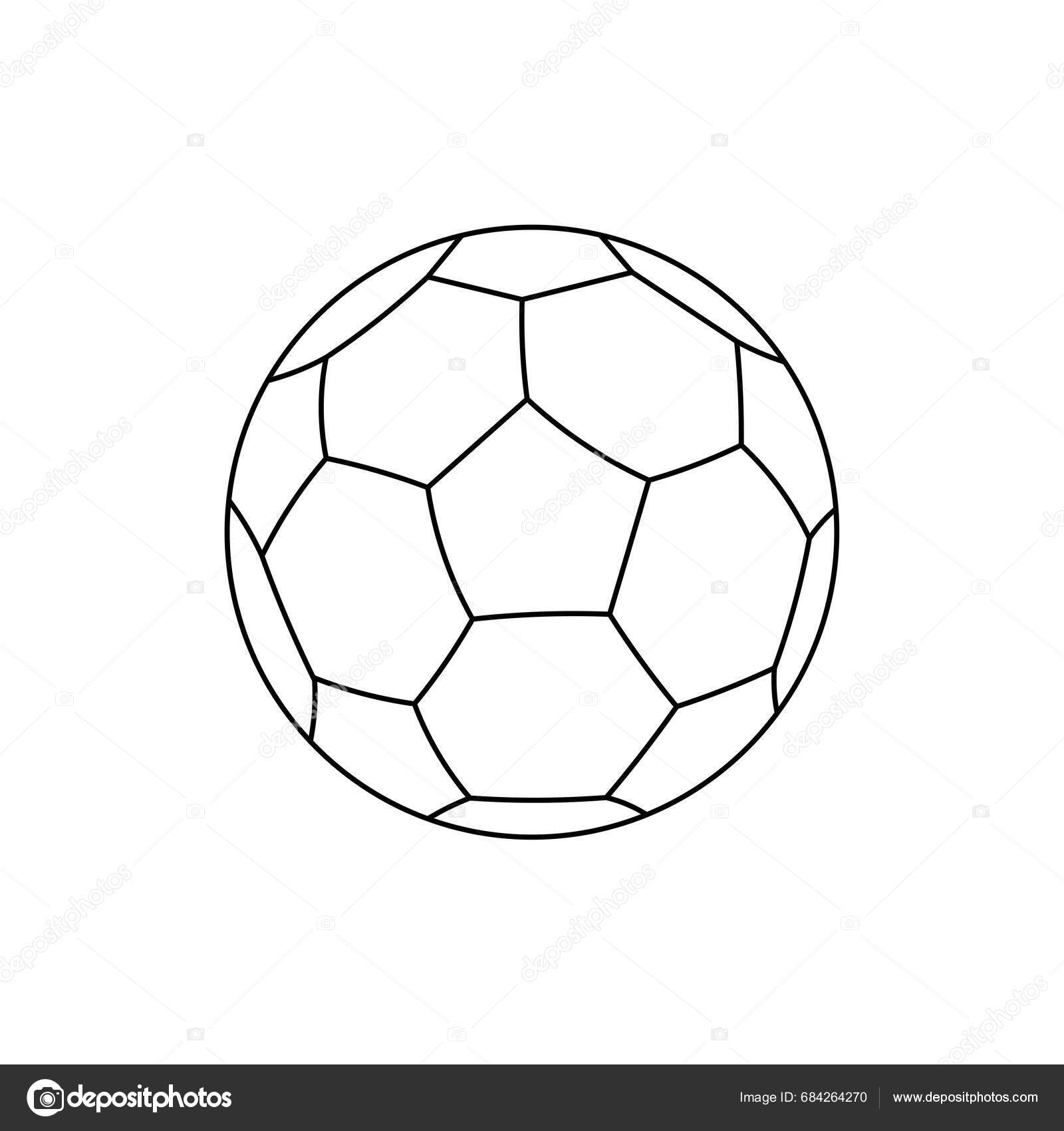 Dibujo Dibujado Mano Para Niños Dibujos Animados Vector Ilustración Pelota Vector de stock por ...