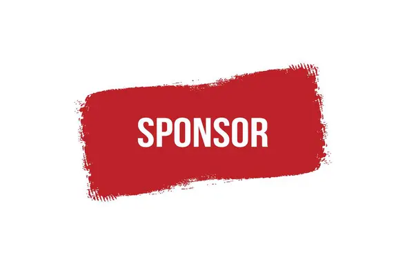 Red Banner Sponsor White Background Stock Vector by ©01634307431 682607644