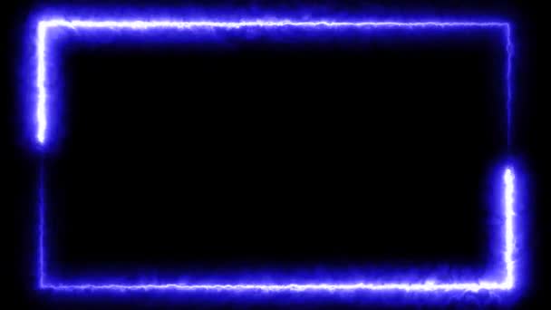 Animated Lightning Border Frame Black Background Electrifies Scene ...