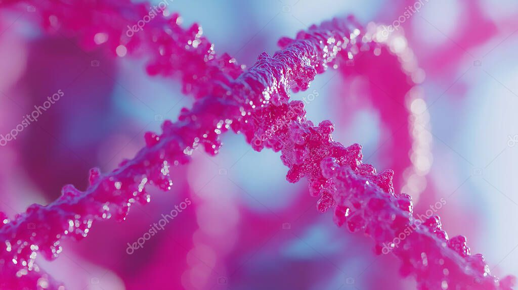 Un primer plano de las hebras de ADN bacteriano utilizadas en la ...