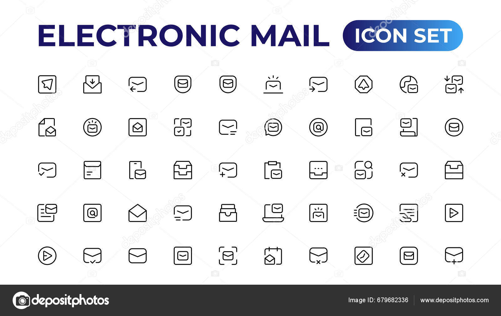 Mail Icon Set Email Icon Vector Mail Icon Outline Icon Stock Vector by ... Mail Icon Set Email Icon Vector Mail Icon Outline Icon Stock Vector by ...