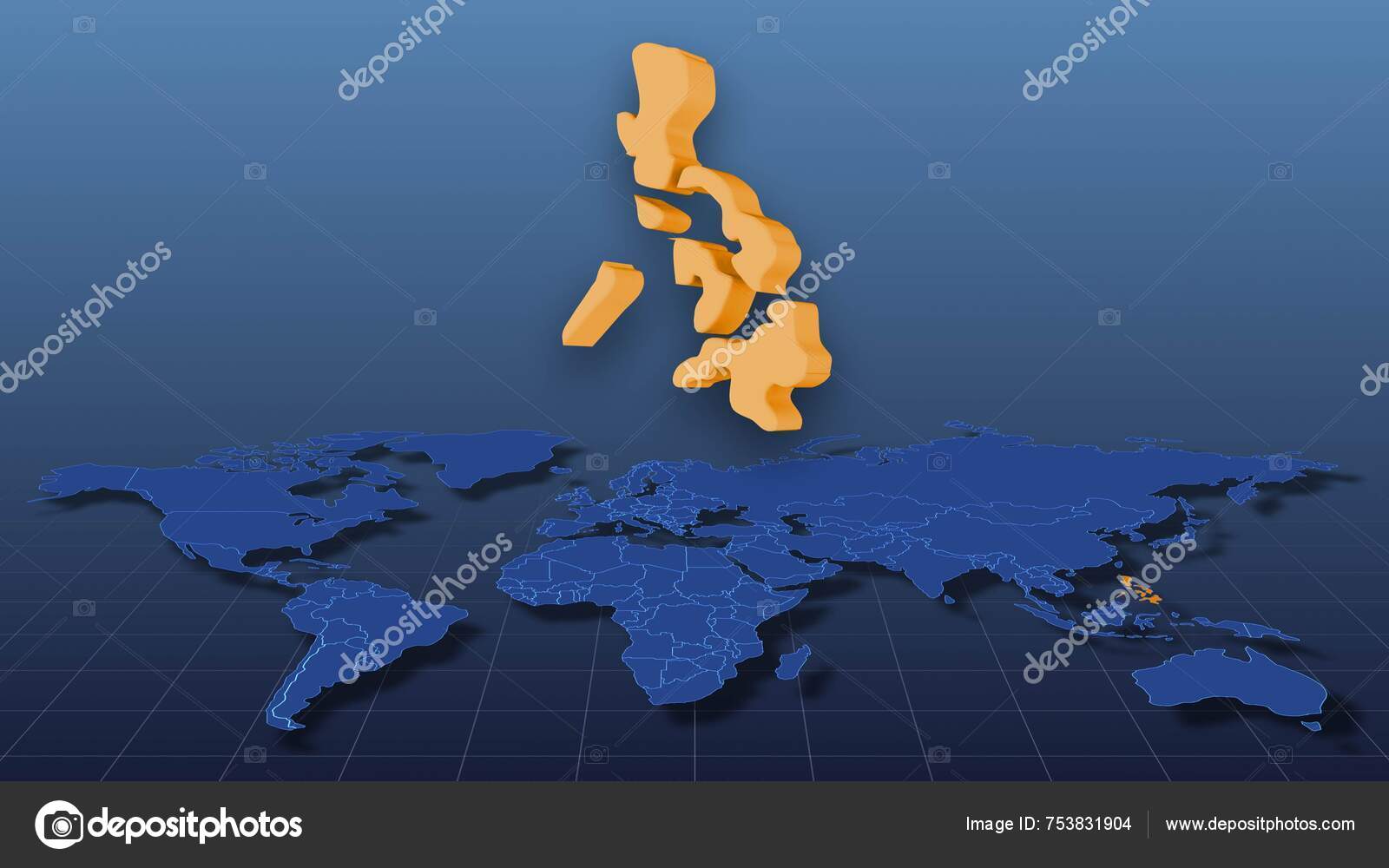World Map Showing Philippines Country Features Global Map Philippines ...