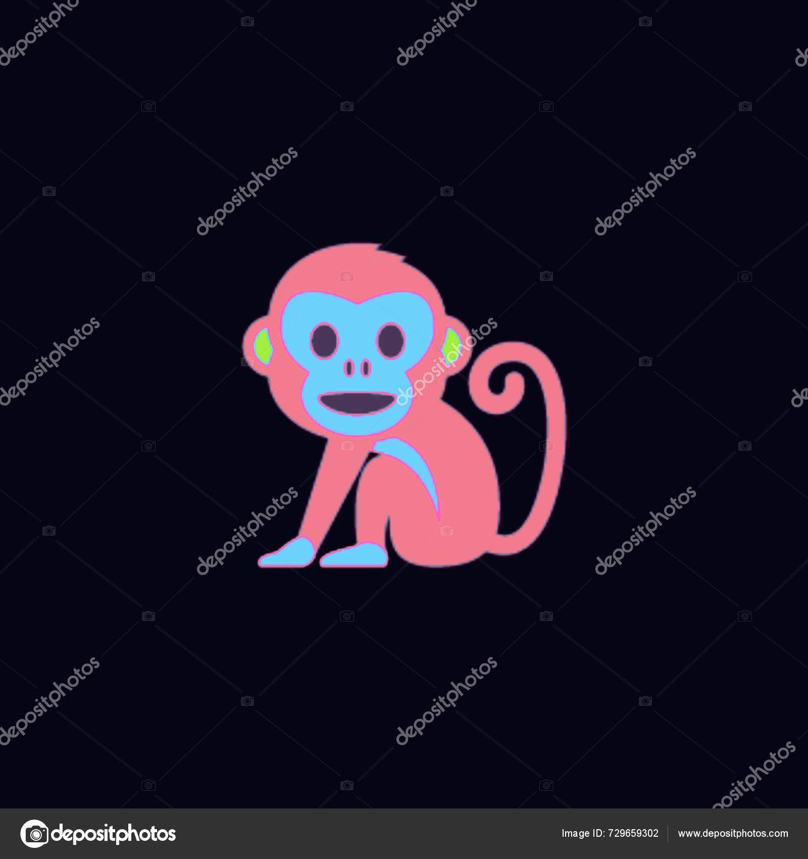 Monkey Logo Flat Design — Stock Photo © fm2452303@gmail.com #729659302