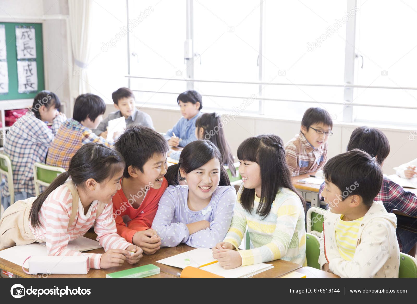 Portrait Asian Children School Classroom — Stock Photo © Paylessimages ...
