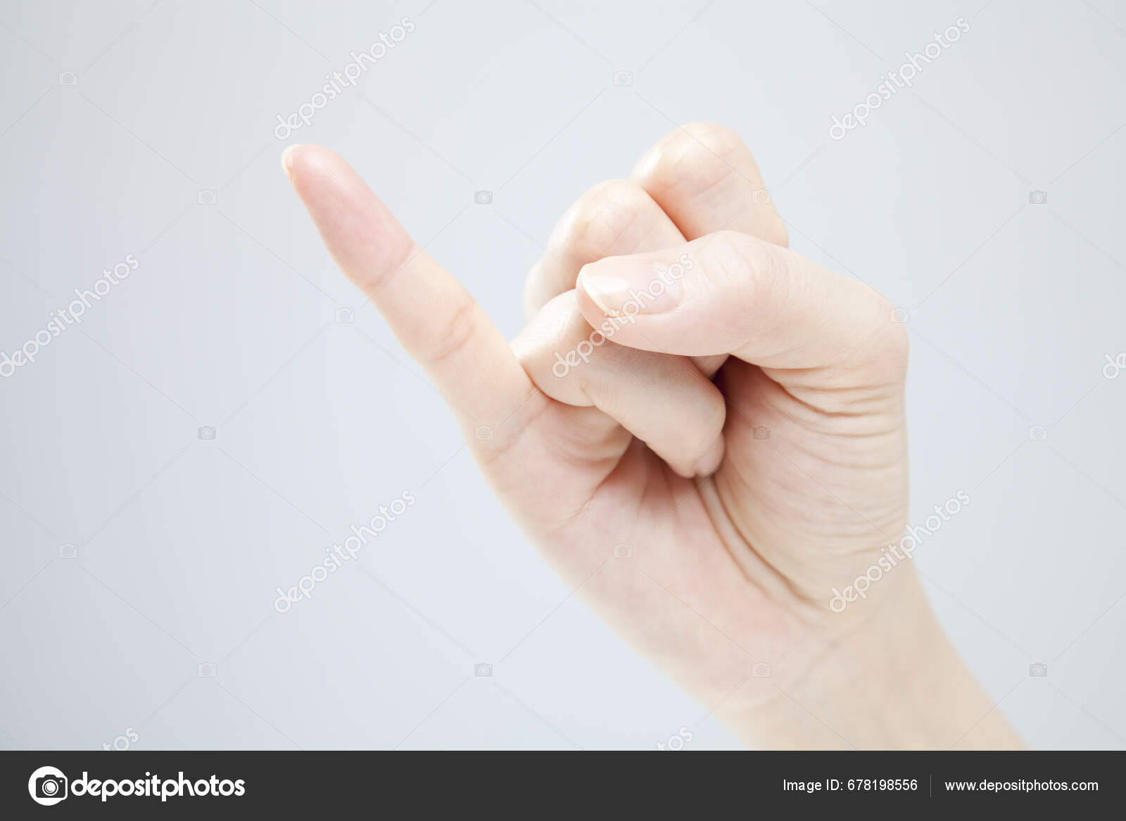 Closeup Female Hand Gesturing White Background — Stock Photo ...