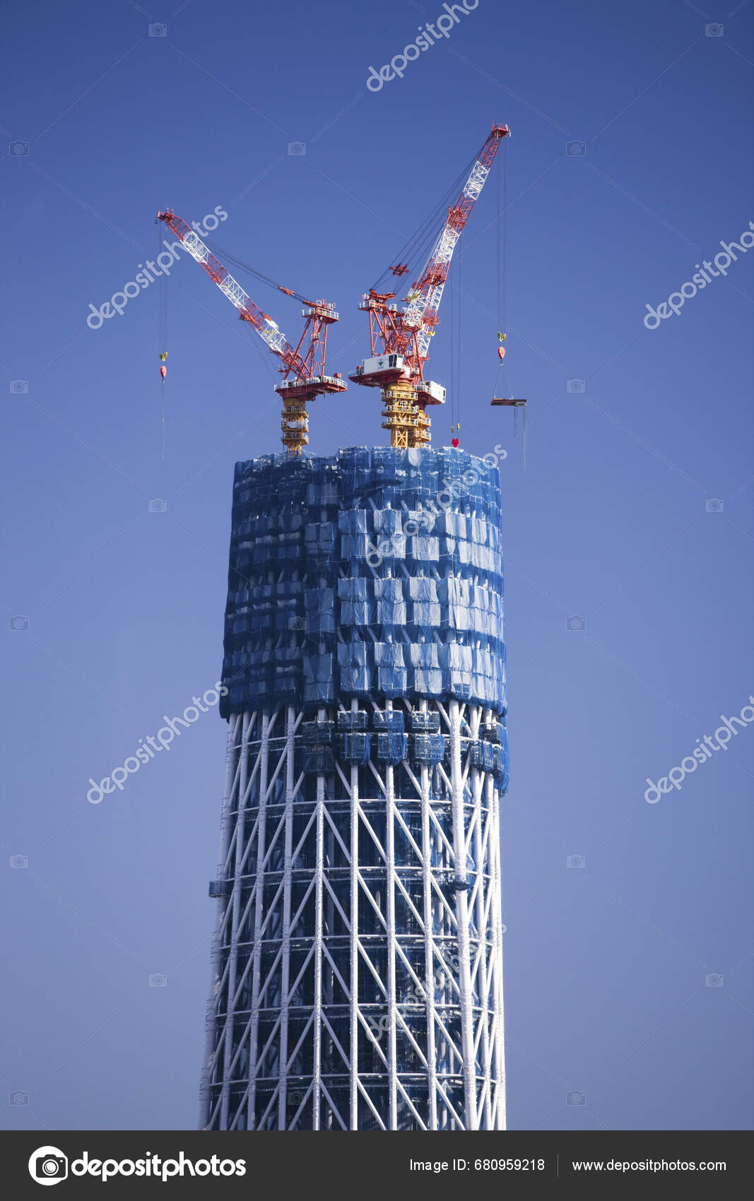 Tokyo Skytree Broadcasting Tower Tallest Structure Japan — Stock ...