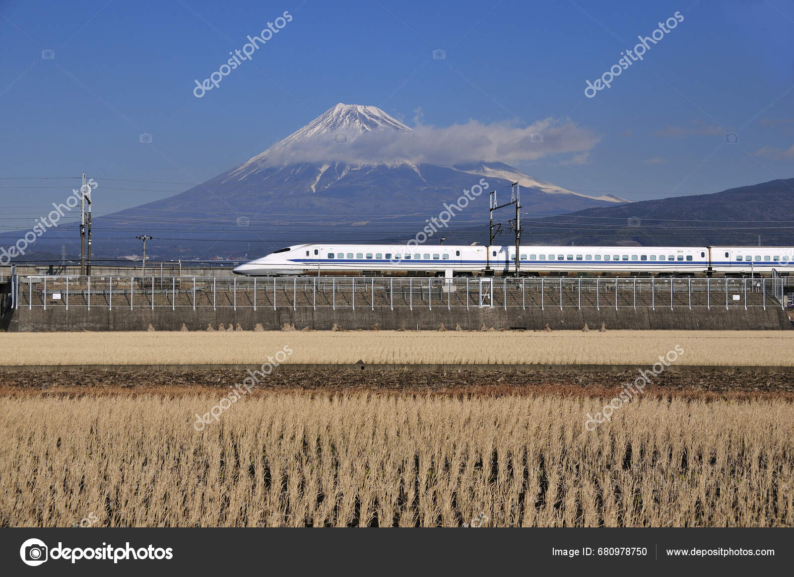View Fuji Fast Shinkansen Bullet Train Speeding Japan — Stock Editorial ...