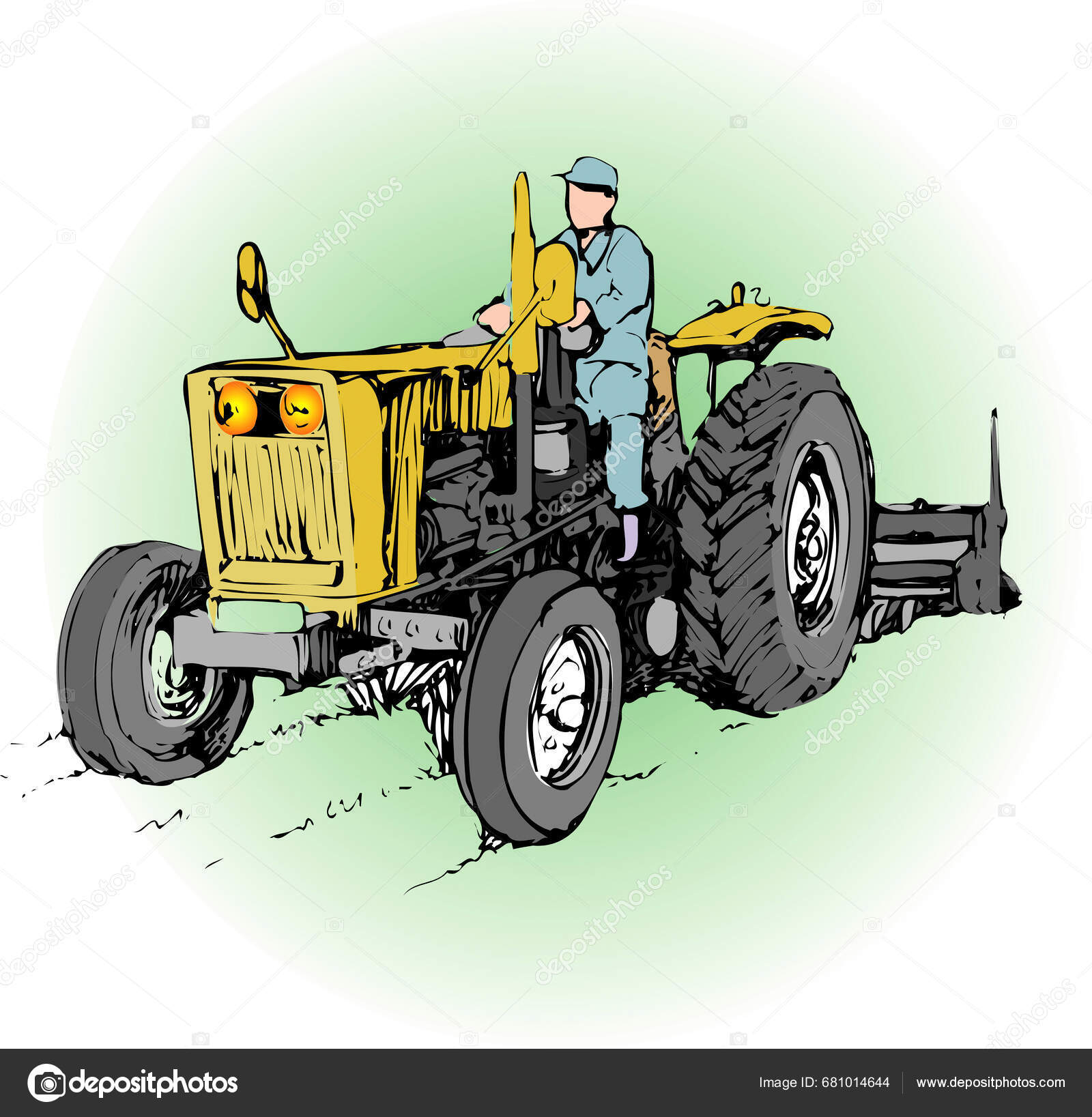 Sketch Illustration Cartoon Tractor — Stock Photo © Paylessimages ...