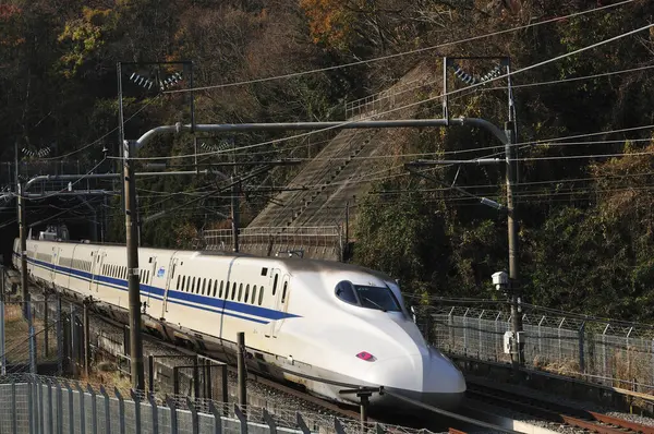 Fast Shinkansen Bullet Train Speeding Japan — Stock Editorial Photo ...