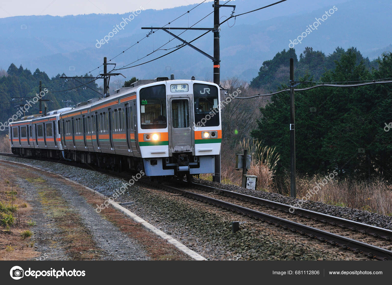 Modern Train Moving Japanese City Daytime — Stock Editorial Photo ...
