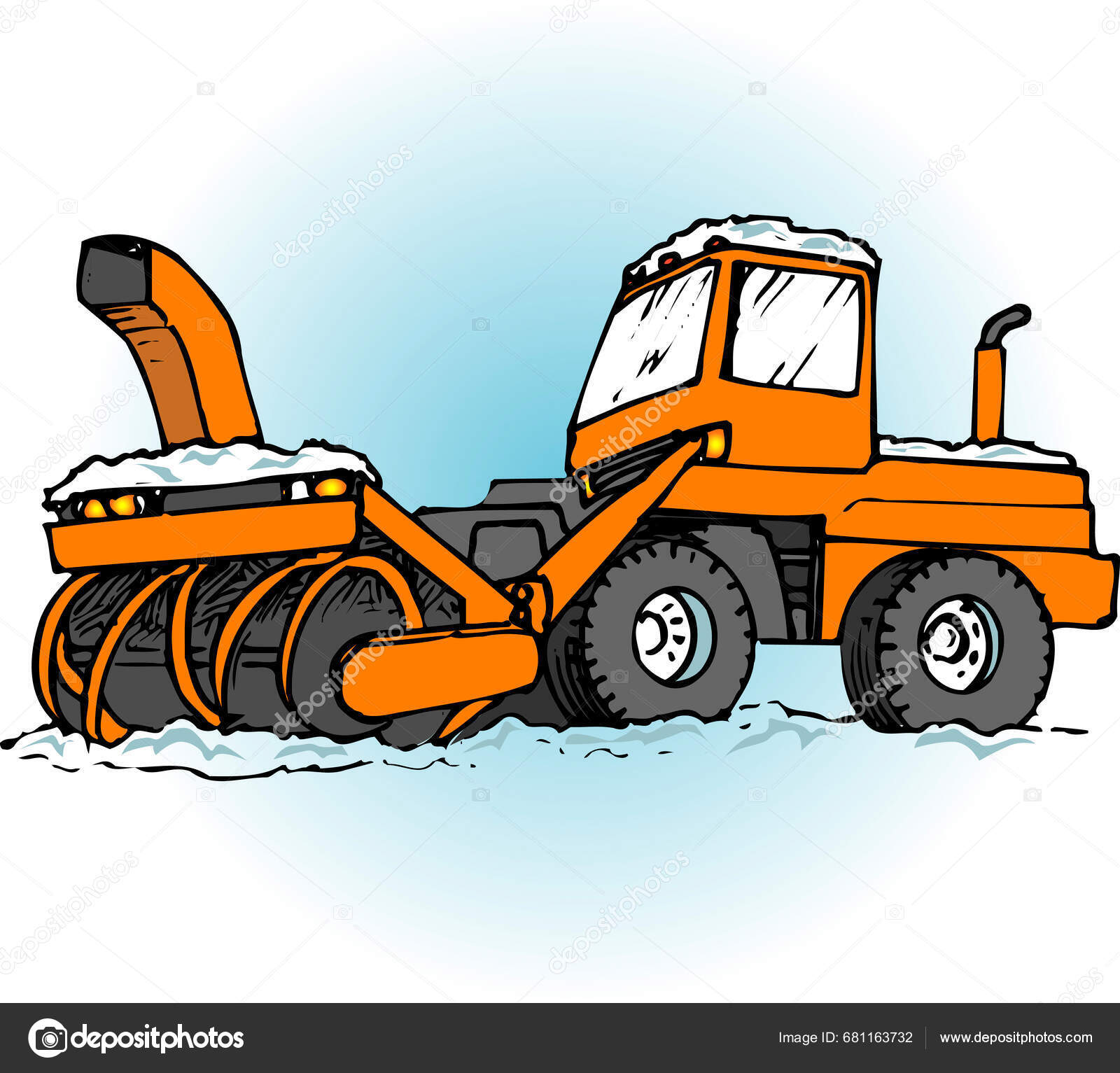 Snow Tractor White Background — Stock Photo © Paylessimages #681163732