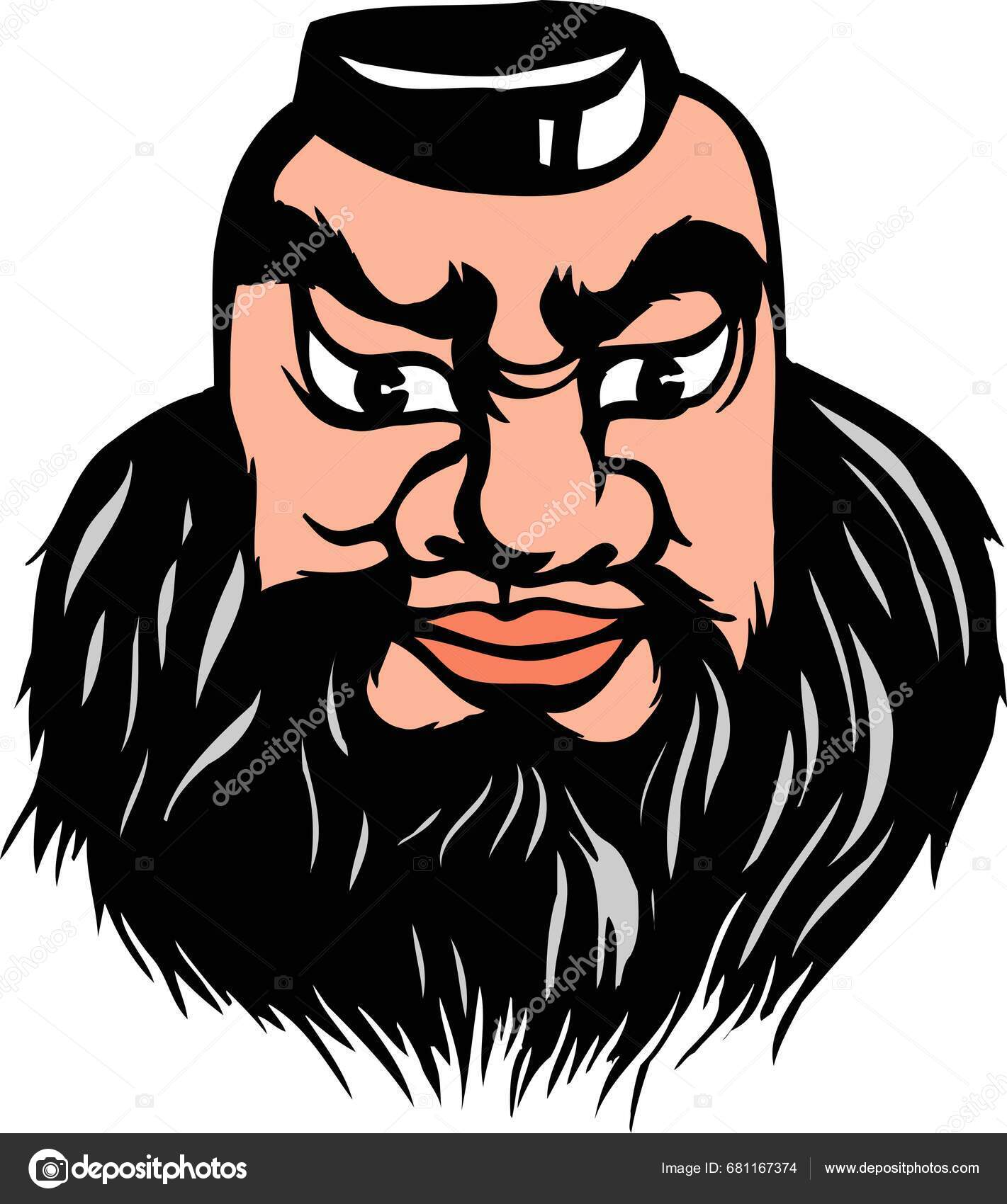 Cartoon Illustration Bearded Man Smiling — Stock Photo © Paylessimages ...