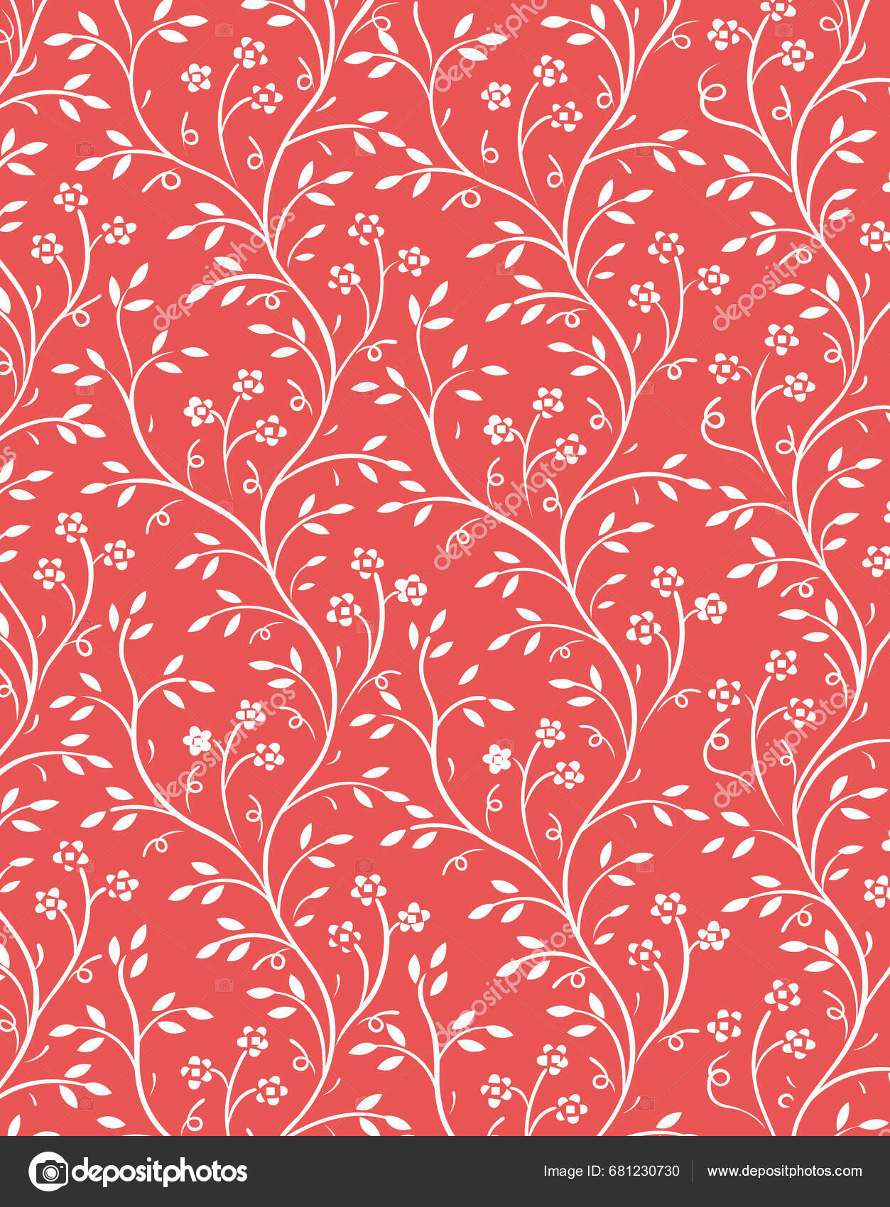White Flowers Pattern Red Background — Stock Photo © Paylessimages ...