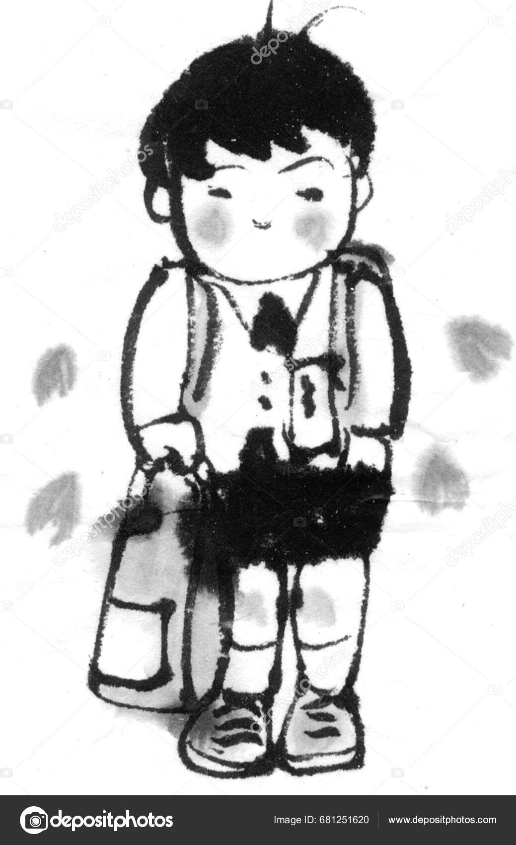 School Boy Backpack White Background — Stock Photo © Paylessimages ...