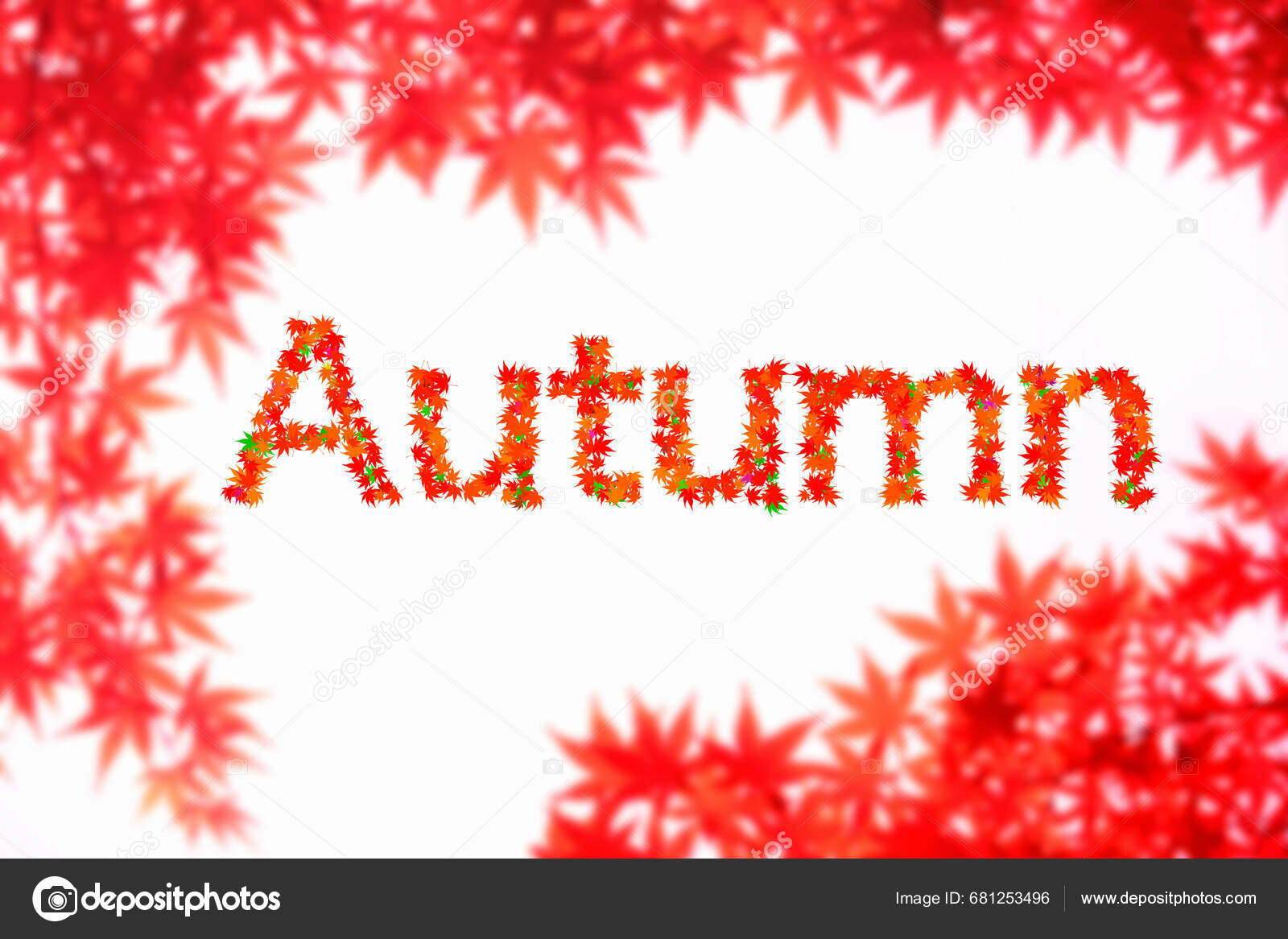 Word Autumn White Background — Stock Photo © Paylessimages #681253496