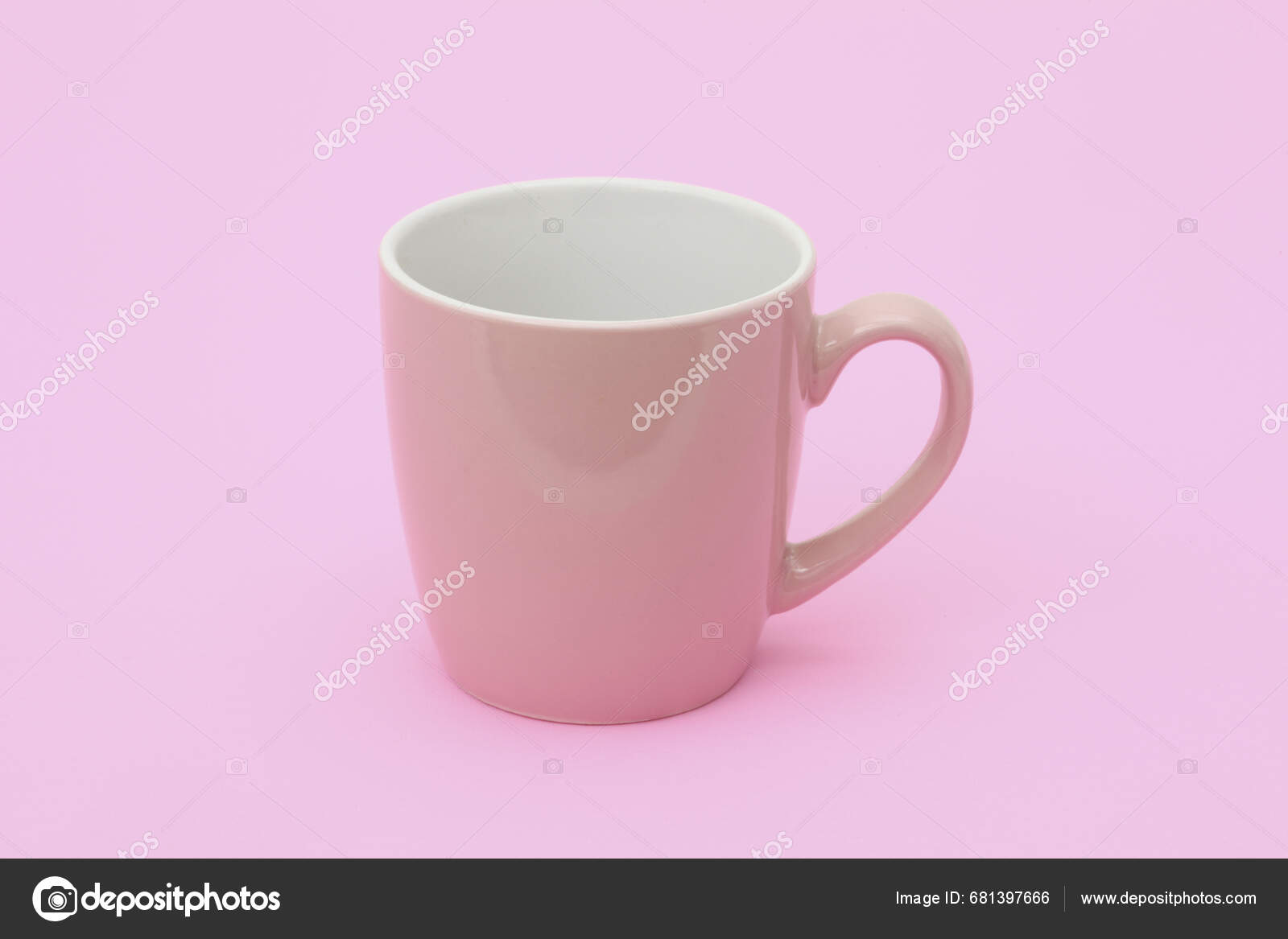 Clean Pink Mug Pastel Pink Background — Stock Photo © Paylessimages ...