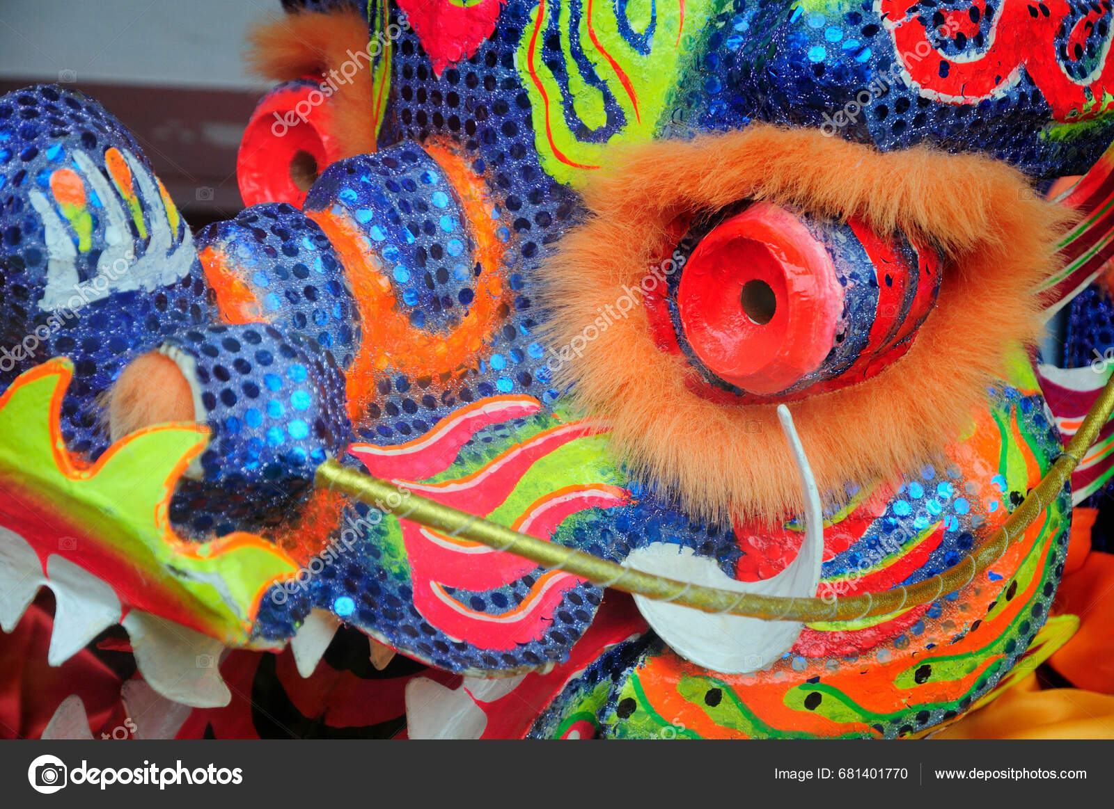 Decorative Chinese Lion Dragon — Stock Photo © Paylessimages #681401770