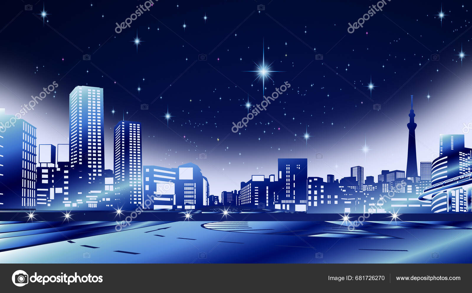 Night Modern City Skyline Background — Stock Photo © Paylessimages ...