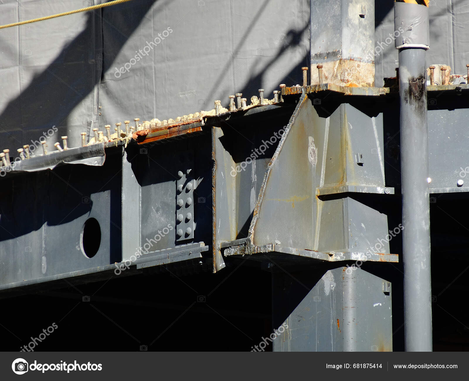Industrial Building Steel Elements Metal Construction — Stock Photo ...