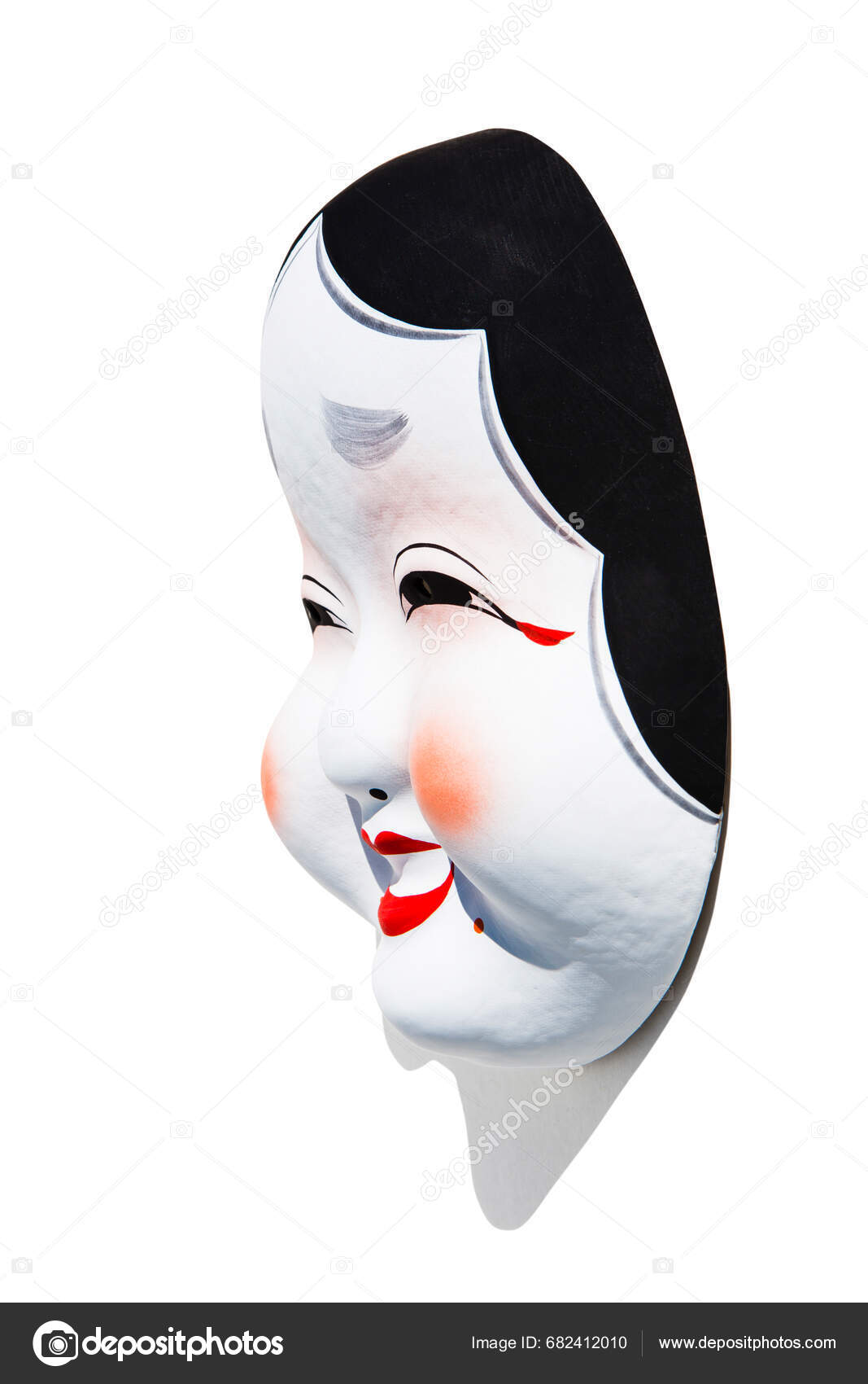 Traditional Japanese Culture Mask Noh Woman Theatre Okame — Stock Photo ...
