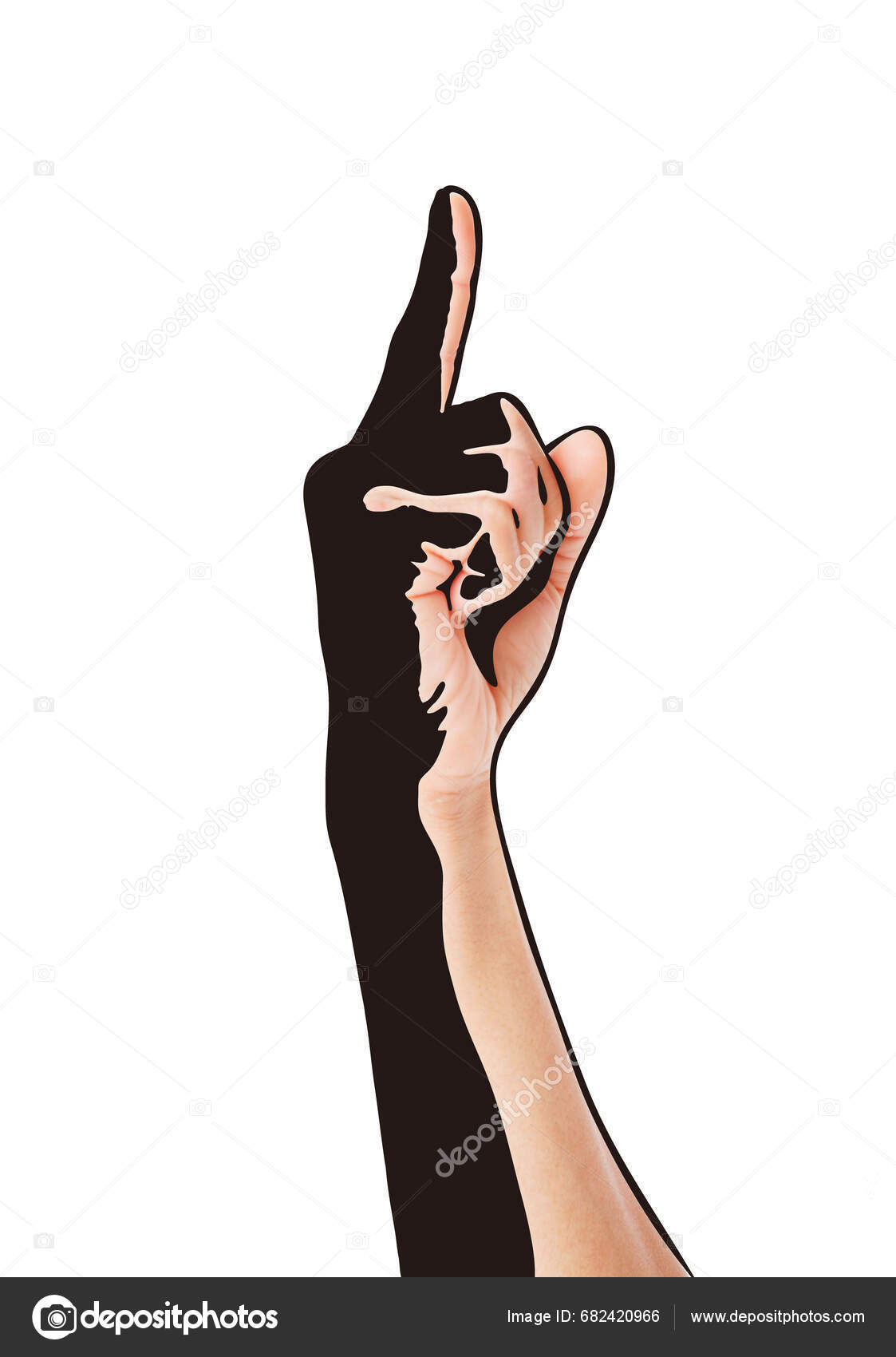 Hand Pointing Finger Illustration — Stock Photo © Paylessimages #682420966
