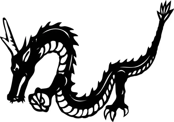 Dragon wrapping around sword spine tattoo images libres de droit ...