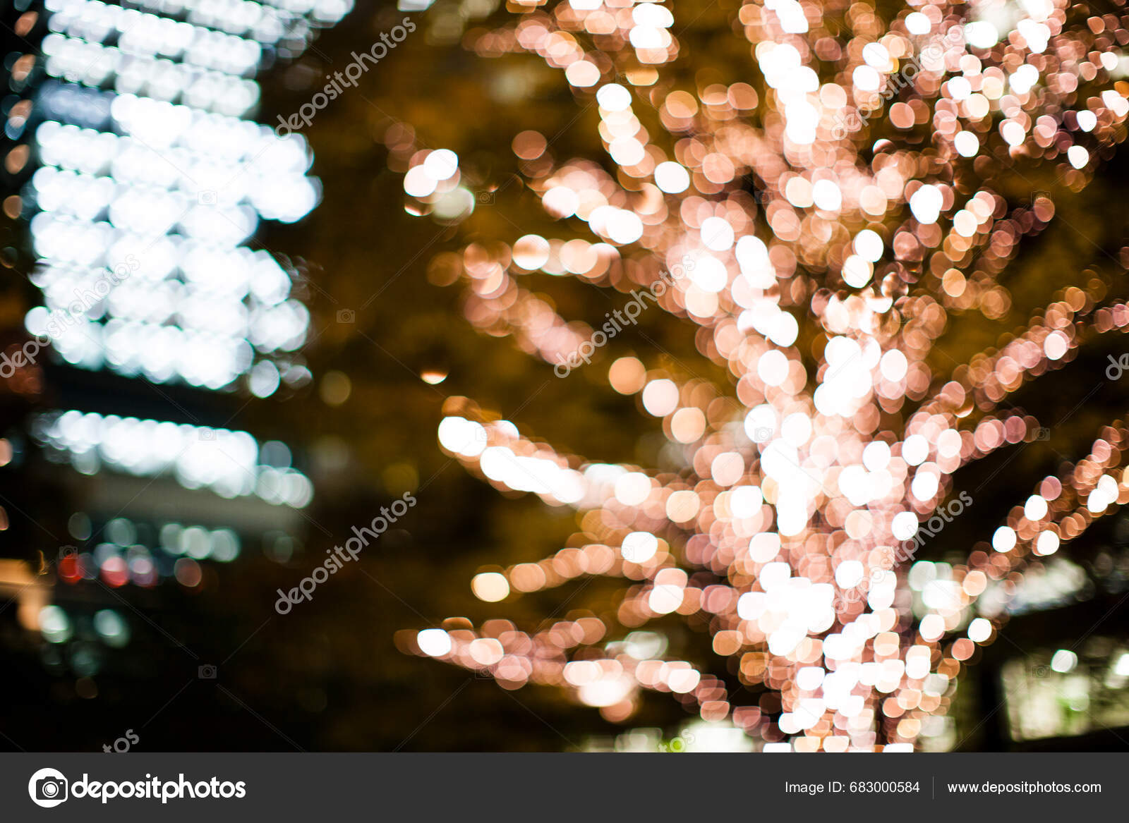 Christmas Lights Tree City Night Time — Stock Photo © Paylessimages ...