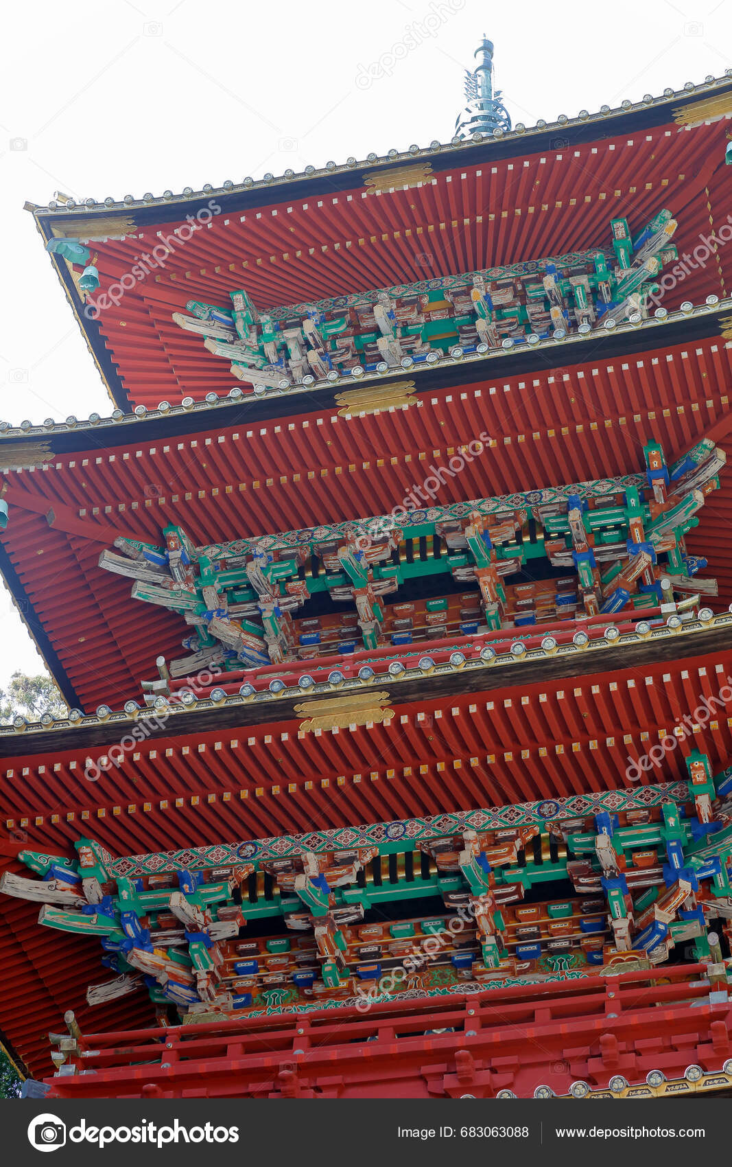 View Temple Building Traditional Japanese Architecture — Stock Photo ...