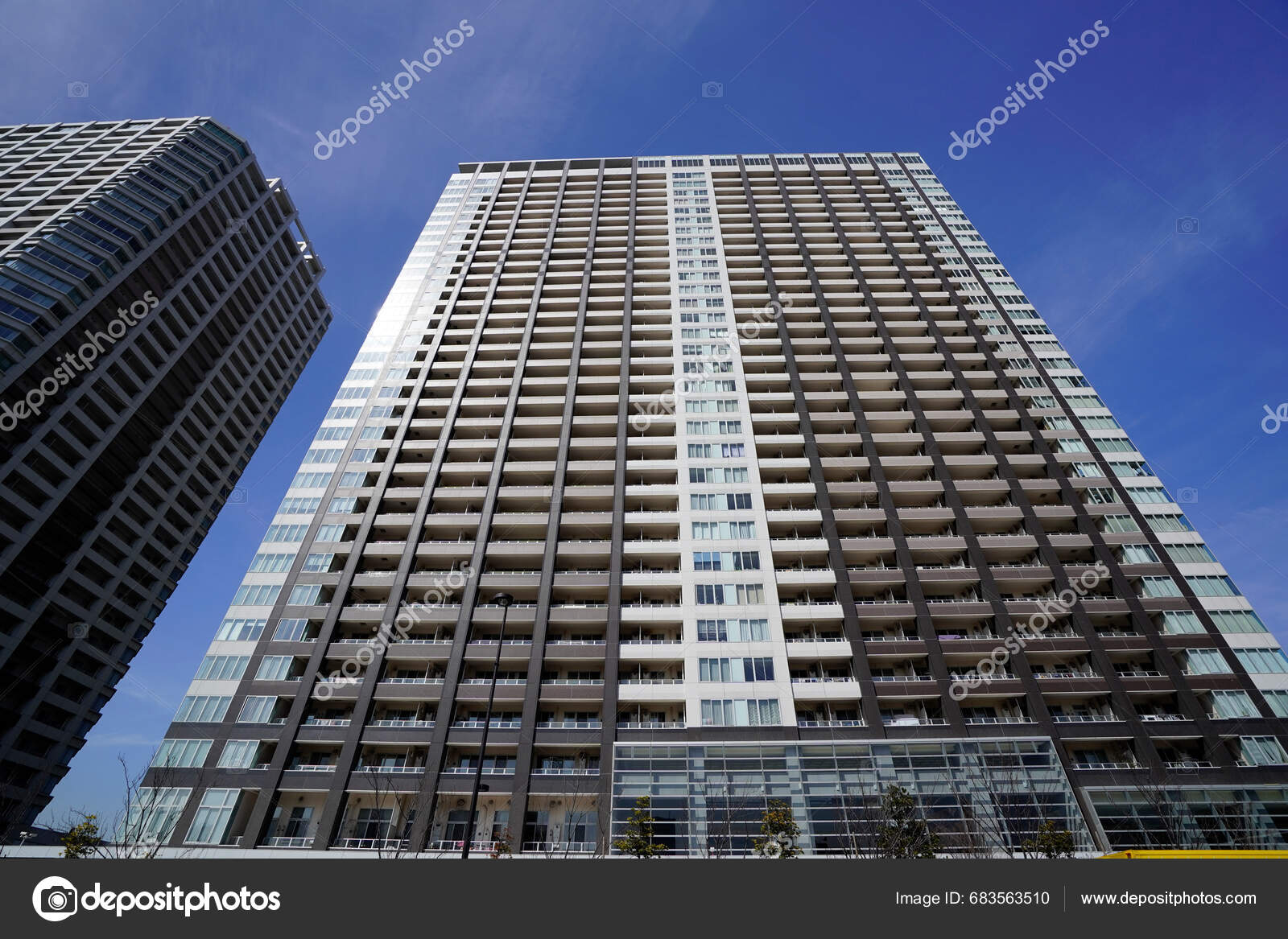 Modern City Architecture Tokyo Japan Skyscrapers Blue Sky Sunny Day ...