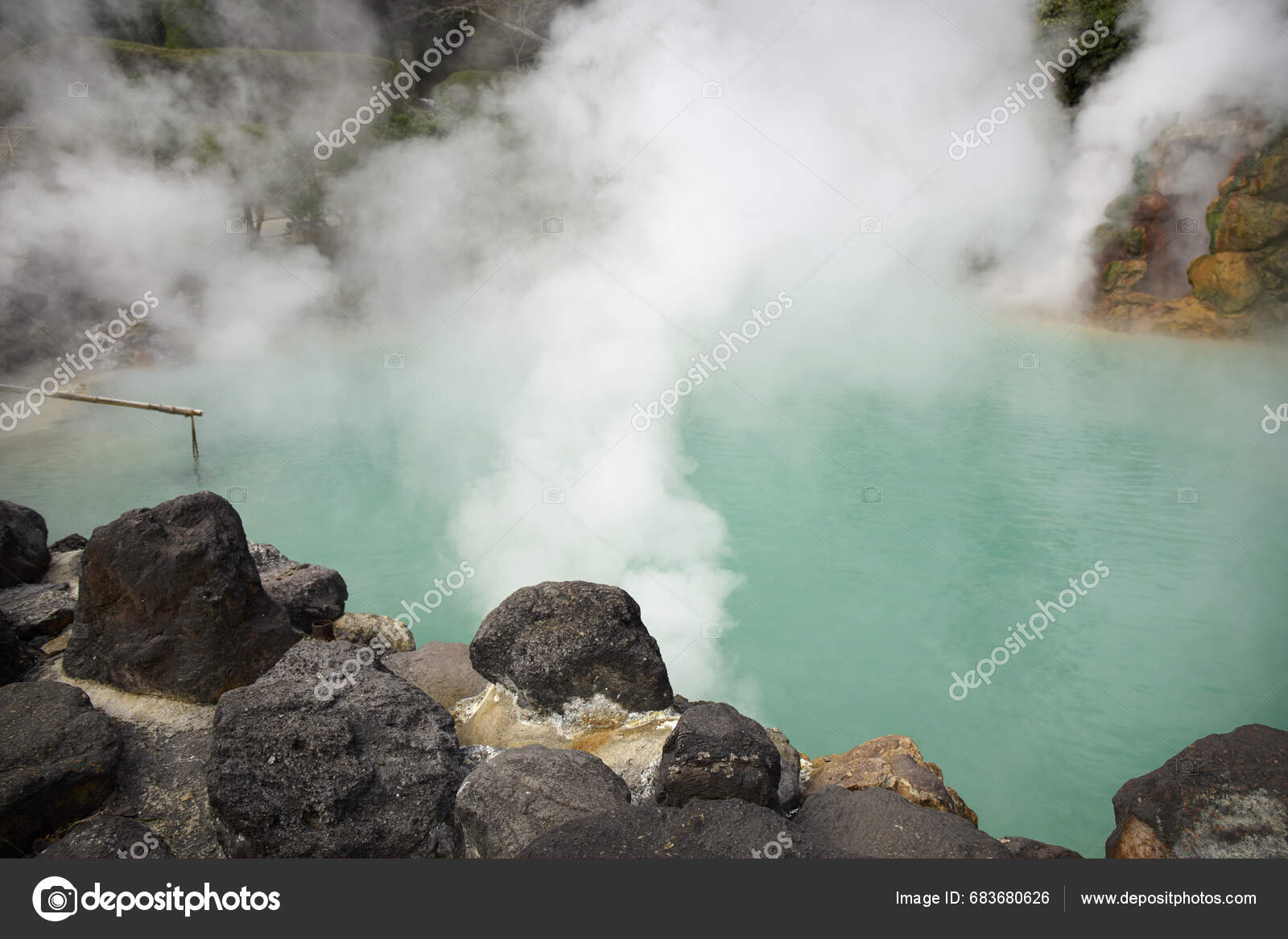 Hot Spring Water Beppu Oita Shi Kyushu Japan — Stock Photo ...