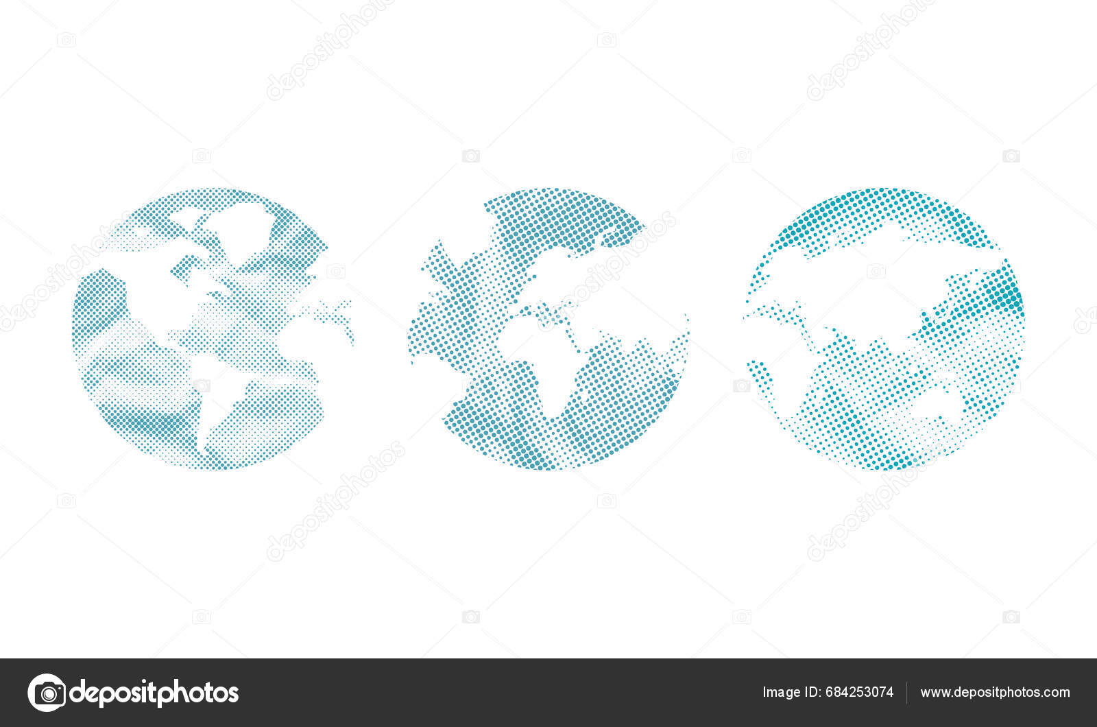 Dotted Halftone Pattern Collage Paper Cut Out Texture Vector Earth ...
