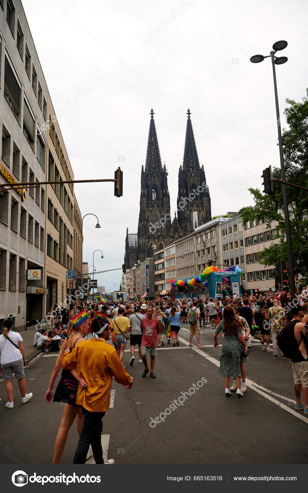 Cologne Germany July 2023 Participant Street Parade Christopher Street ...