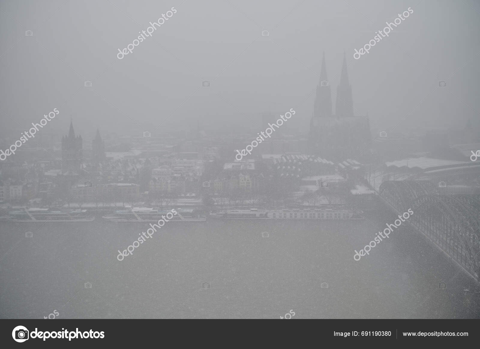 Cologne Germany December 2023 Rhine River Hohenzollern Bridge Cologne ...
