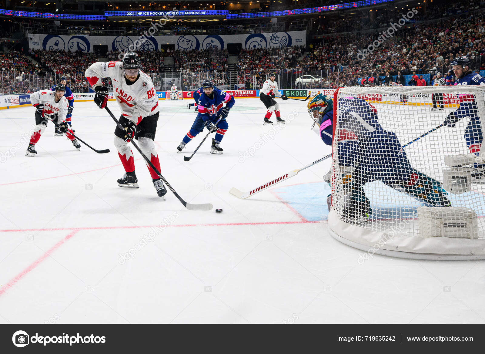 Prague Czech Republic May 2024 Ice Hockey Game Iihf 2024 — Stock ...