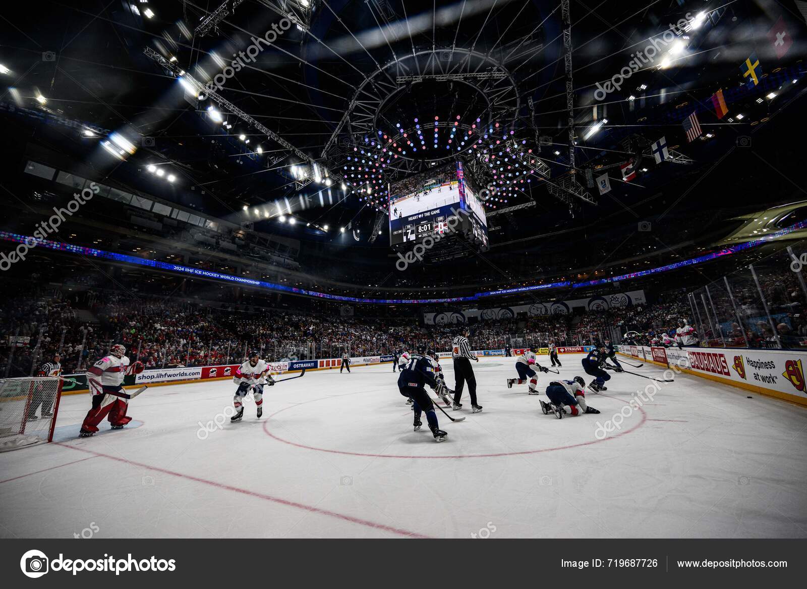 Prague Czech Republic May 2024 Ice Hockey Game Iihf 2024 — Stock ...