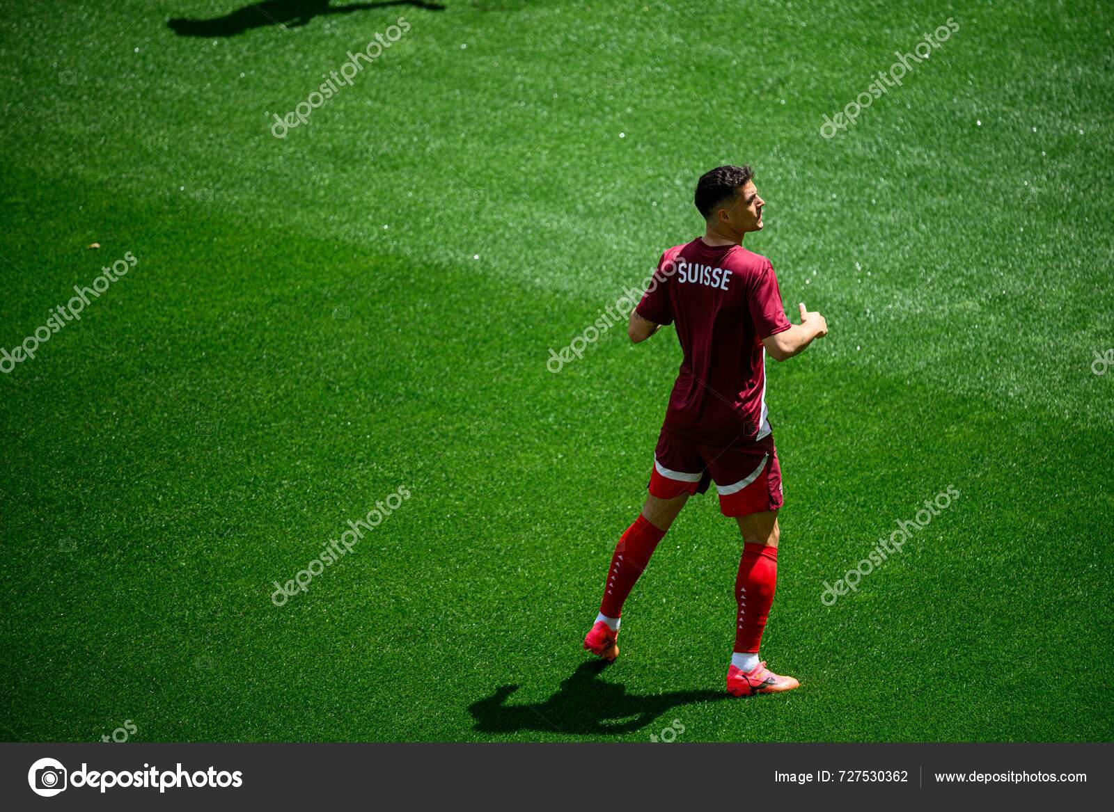 Cologne Saksa Kesäkuuta 2024 Granit Xhaka Euro 2024 Jalkapallo Ottelu ...